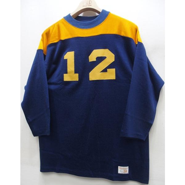 ●WAREHOUSE [Lot.4115 Combo 3/4-Sleeve Tee/NO.12]★2026 Collection★両面アップリケ。新しく展開されたR/Cプレーティング天竺生地のフットボールTeeになります。使用されている「表...