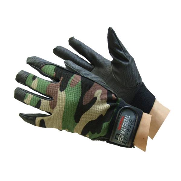 通気性抜群、丸洗いＯＫの合成皮革手袋です。特殊エンボス加工によりグリップ力が高く物を掴みやすいです。手首にマジックテープがついているので、しっかり密着します。指回りガンカット縫製により細かい作業に最適です。素材　：ポリウレタン　　ポリエステ...