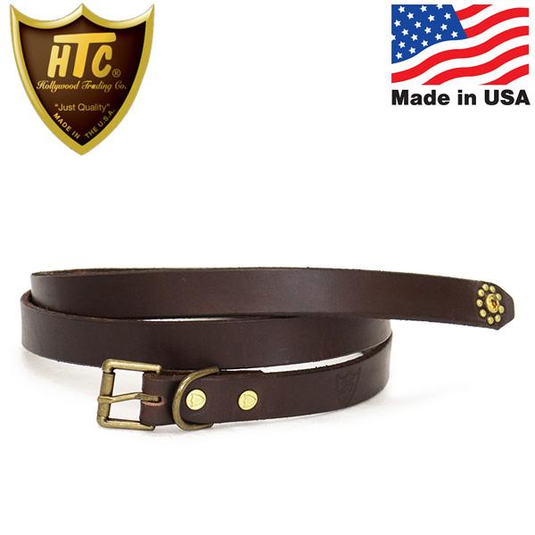 正規取扱店 THREE WOODHollywood Trading Companyの25周年記念となるHTCベルトです。ベルト幅は0.75inch（約1.9cm）、バックル横には25周年記念の刻印を施しています。エンド部分には、ワンポイント...