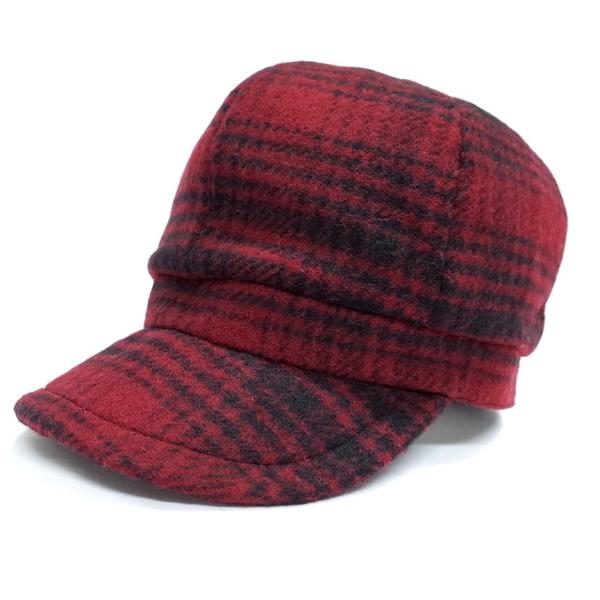 ブランド：THROB&amp;CO商品名　：《THROB&amp;CO》 wool check plain casquette ウールチェック プレーン キャスケット スロブ カラー　：＃1　レッド/ブレック　　　　　＃2　ブルー/ブラック...
