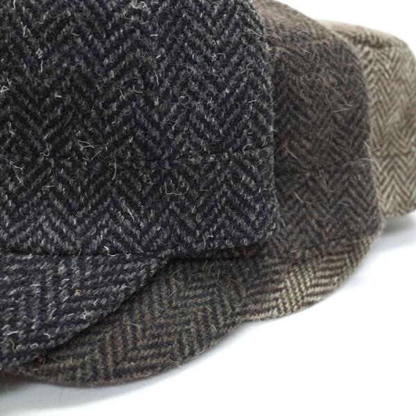 商品名　：《THROB&amp;CO》 tweed herringbone degaulle ツイードヘリンボーン ドゴールカラー　：＃1　ブラック　　　　：＃2　ブラウン　　　　：＃3　ベージュサイズ　：58cm〜62cm（頭周り）BIG...