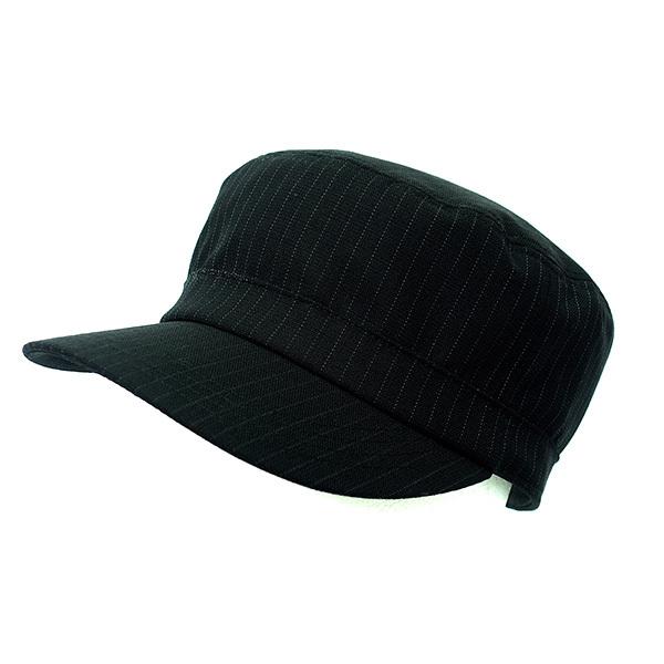 ブランド：THROB&amp;CO商品名　：ストライプ ワーク ドゴール キャップカラー　：＃1　ブラック/グレーストライプ　　サイズ　：57.5cm〜59.5cm（頭周り）高さ　　：正面約8cm前後/後頭部約9cm前後庇長さ　：約6.5c...