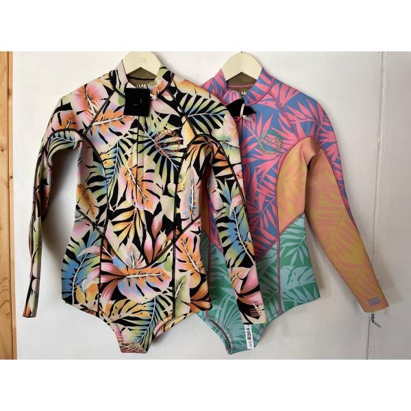 Billabong womenストレッチ性の高い厚さ2mmのネオプレーン素材を使用したロングスリーブスプリングウエットスーツ。波が大きい日や、激しい転倒してもずれにくく女性一番人気のモデルです。日焼け防止はもちろん、生地に含まれる無数の小さ...