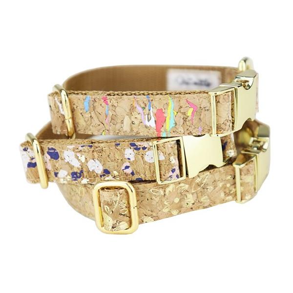 とってもお洒落で頑丈なコルクカラー。どんなファッションにも合わせ易いのがGood♪カラフルなマーブル(Marble)、スタイリッシュな水玉(Drop)、華やかなゴールドのフラワー(Flower)の3色展開での登場です。メタルのバックルはお洒...