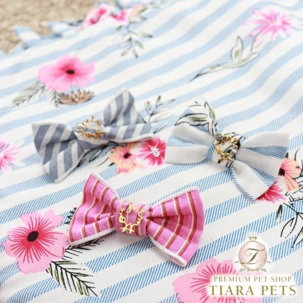 ミムット mimtto Striped Bow Hair Clip3種類のリボンバレッタはそれぞれ共地のワンピース、ブラウスがあり、リボンを合わせるとコーディネートがバッチリ決まります♪【サイズ】約6cm【素　材】Floral Stripe...