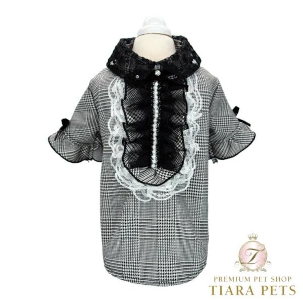 リュクスバーディ Luxe birdie リーブルシャツ気品薫るクラシカルシャツ。繊細なレースと黒のフリルが映えるグレンチェックのシャツです。フロントにはフリルとパールを施し上品に仕上げました。ドレスとお揃いで着こなせる、フォーマル感漂う特...