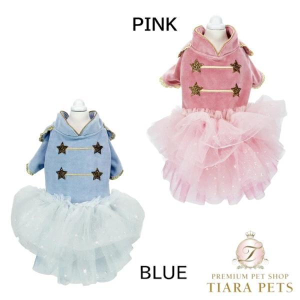 リュクスバーディ Luxe birdie エトワールワンピース※10月下旬お届け予定です。星のきらめきをまとって、プリンセスとミリタリーテイストが融合したワンピース。ビロード調のトップスに星とゴールドフリルをあしらい、マーチング風のアクセン...