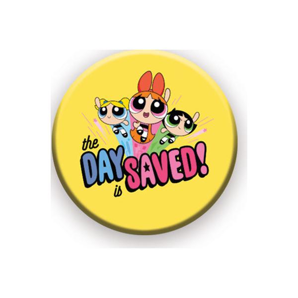 Power Puff Girls (パワーパフガールズ) Day Saved 缶バッジ (ピンタイプ)です。直径は約3cmです。後ろは、ピンを止める部分が引っ掛けるタイプ(簡易タイプ)です。色々な種類がありますので、集めてかばんにつけたり、...