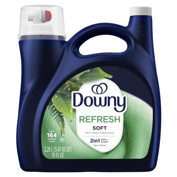 Downy SOFT fabric softener REFRESH BIRCH WARTER &amp; BOTANICALS 111 FL OZ / 3280ml別名「ウォーターツリー」の名称を持つ水分を多く含むバーチウォーターの香りの...