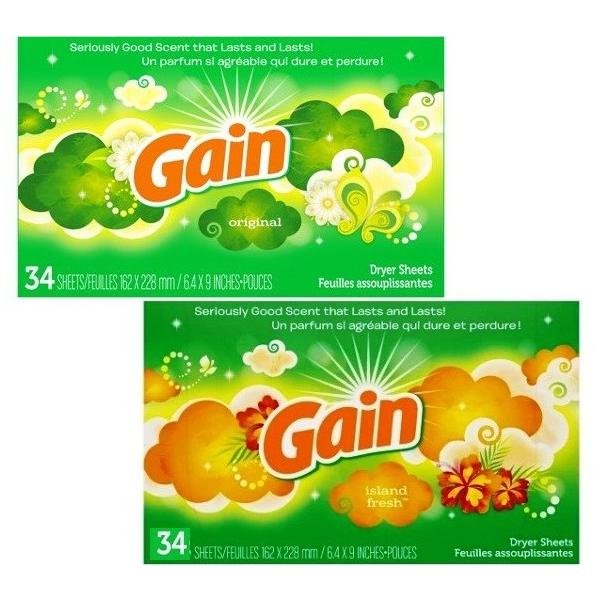 GAIN Dryer Sheets 34SHEETS / ゲイン 柔軟シート 34枚入乾燥機に入れるだけで静電気を防ぎ、衣類が風合い良く仕上がります。アロマブースト効果でゲインの爽やかな香りが持続します。柔軟剤としてだけではなく芳香用として...
