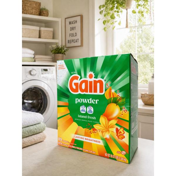 P&amp;G ULTRA GAIN HE LAUNDRY DETERGENT island fresh 82 OZ / 2.34kgウルトラゲイン HE 濃縮粉末洗剤 82oz / 2340gになります。皮脂や頑固な泥汚れ等に強く、汚れを...