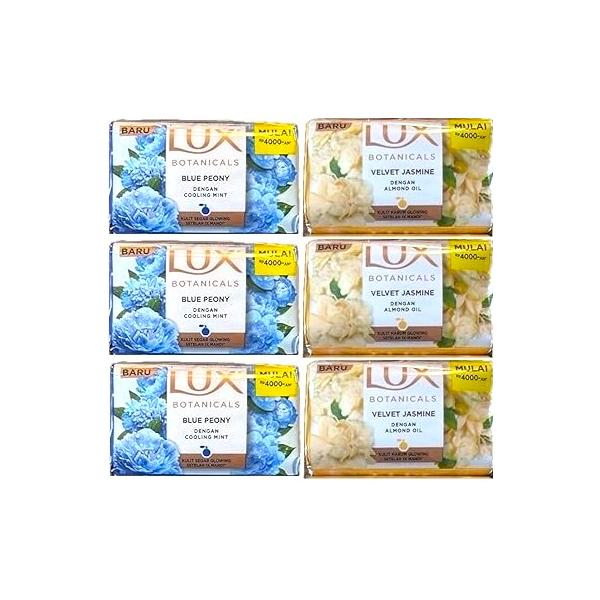 LUX BOTANICALS BAR SOAP BLUE PEONY 3P+ VELVET JASIMNE 3P海外で人気のラックス石鹸 ボタニカルズ ブルーピオニーとヴェルベットジャスミンの固形石鹸6個セットになります。豊かな泡立ちとリッ...