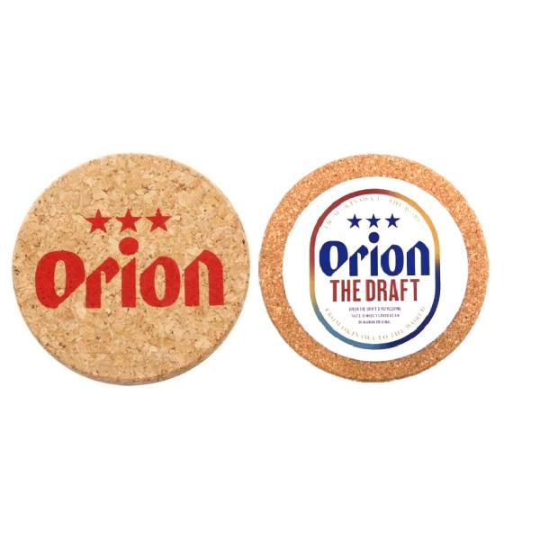 コルクの底は木製になっていて横から見ると2層が美しいコースターです。【種類】■Orion コルクコースター　　　　  サイズ：直径 約10cm×厚さ約8mm■NEWオリオン コルクコースター　サイズ：直径 約10cm×厚さ約10mm★送料：...