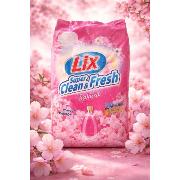 LIX DETERGENTJ.S.COMPANY Lix Super Clean&amp;Fresh Sakura Detergent powder 1.0kg衣類の汚れをきれいに洗浄し、ロングラスティング効果により良い香りを持続させてくれ...