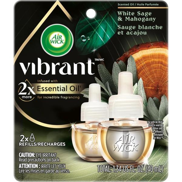 AIRWICK SCENTED OIL REFILLS White Sage &amp; Mahogany 0.67 FL OZ. ×2 (TOTAL:1.34US FL.OZ./40ml)<br><br>エアウィッ...