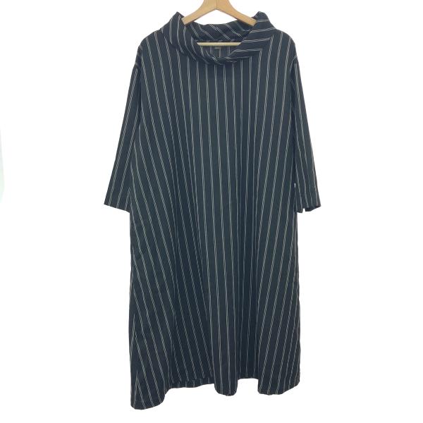 【ブランド名】BASCO　バスコ【メーカーサイズ】サイズ:表記無し※サイズはメーカーにより若干異なりますのでご注意下さい。【管理番号】240001161636【仕様】ボトルネックワンピース ストライプ ゆったり   【コンディション】Aラン...