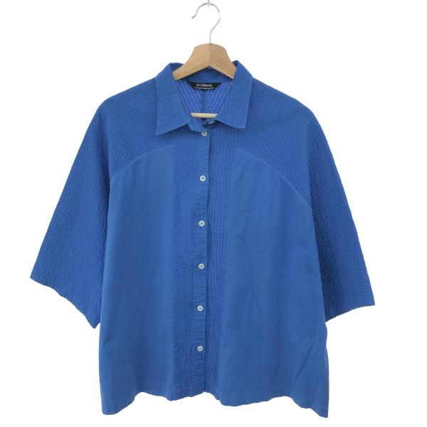 【ブランド名】YACCOMARICARDO　ヤッコマリカルド【メーカーサイズ】サイズ:2※サイズはメーカーにより若干異なりますのでご注意下さい。【管理番号】240001168231【仕様】五分袖ブラウス ピンタック   コットン100％【コ...