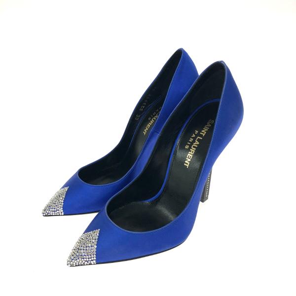 【ブランド名】SAINT LAURENT PARIS　サンローランパリ【メーカーサイズ】表記サイズ:EU34※サイズはメーカーにより若干異なりますのでご注意下さい。【管理番号】240001168512【仕様】パンプス 523912サテン×ラ...