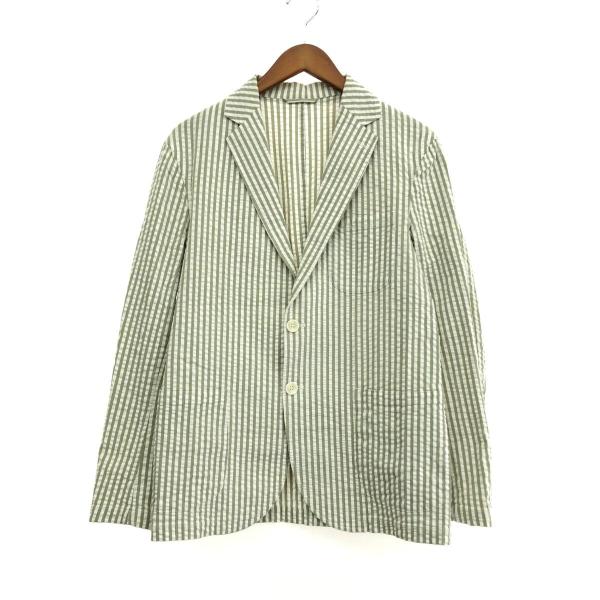 【ブランド名】giannetta　ジャンネット【メーカーサイズ】サイズ:46※サイズはメーカーにより若干異なりますのでご注意下さい。【管理番号】240001170845【仕様】ストライプ2Bジャケット シアサッカー   【コンディション】A...