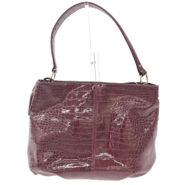 【ブランド】Fresca (銀座ヨシノヤ)　フレスカ【仕様】クロコ型押し/エナメル【状態詳細】Nランク【外側】【内側】【管理番号】240001183454