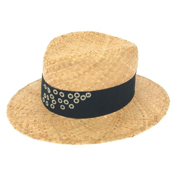 【ブランド】ANGIOLO FRASCONI　アンジオーロフラスコーニ【仕様】イタリア製/麦わら【状態詳細】Aランク【外側】やや型崩れ・うす汚れ【内側】額あて部分汚れ【管理番号】240001184192