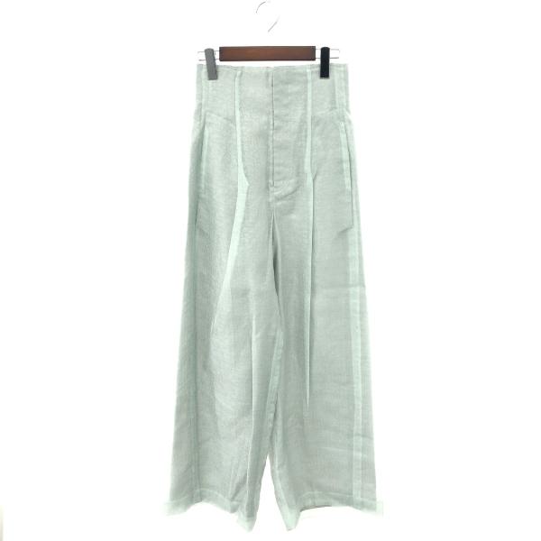 【ブランド名】MAISON SPECIAL 　メゾンスペシャル【メーカーサイズ】サイズ:36※サイズはメーカーにより若干異なりますのでご注意下さい。【管理番号】240001184275【仕様】シアージャガードハイウエストパンツ 24SS/2...