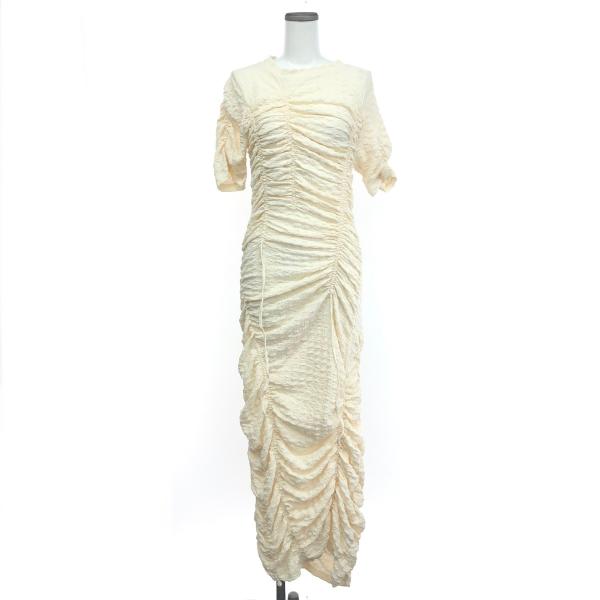 【ブランド名】MAISON SPECIAL　メゾンスペシャル【メーカーサイズ】サイズ:M※サイズはメーカーにより若干異なりますのでご注意下さい。【管理番号】240001184852【仕様】シャーリングワンピースドレス 24SS半袖   【コ...