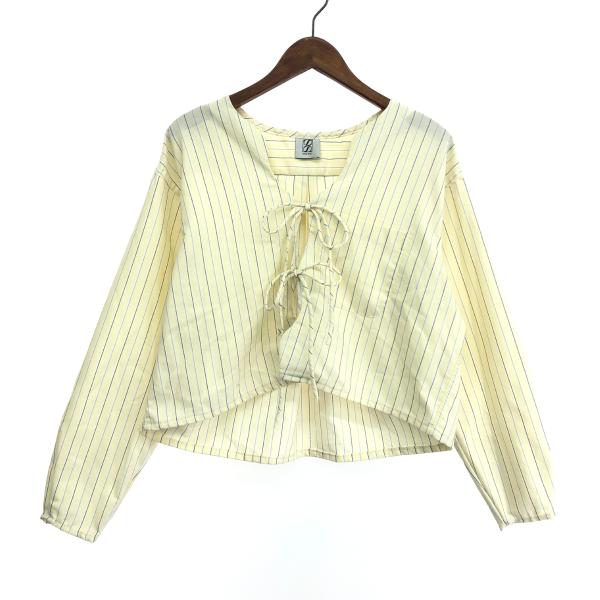 【ブランド名】SIBLING　シブリング【メーカーサイズ】サイズ:不明※サイズはメーカーにより若干異なりますのでご注意下さい。【管理番号】240001185914【仕様】シブリング リメイクシャツブランドセンターリボンシャツ/ストライプ  ...