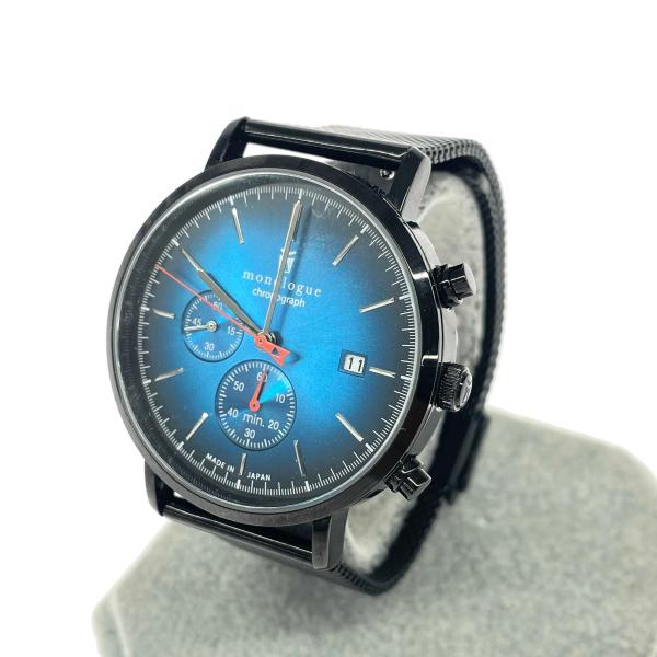 【ブランド】monologue　モノローグ ク【仕様】ブルーグラデーション/クロノグラフ【状態詳細】A+ランク※現時点で正常に動作している商品に関しましても、今後の動作は保証致しかねます。返品・返金もお受け出来かねますので、ご理解の上ご検討...