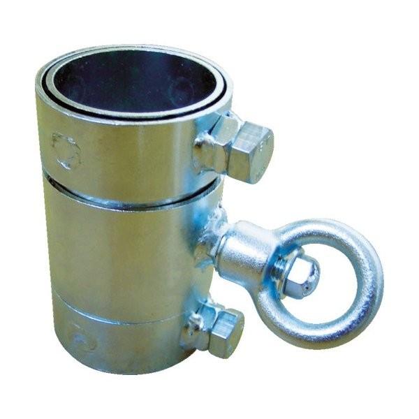 単管パイプに差し込むだけのボルトオン装着。貫通式なので単管パイプの好きな位置に取り付けが可能です。■規格　48.6Φ単管用・100H■材質　スチール