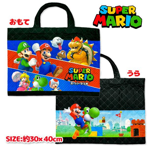 【商品詳細】大人気キャラクター「スーパーマリオ」のレッスンバッグです！通園通学、習い事におすすめです！【商品サイズ】約40×30cm【主な仕様】1ヶ1セット｜中国製｜材質：ポリエステル【関連キーワード】スーパーマリオ ゲーム ニンテンドース...