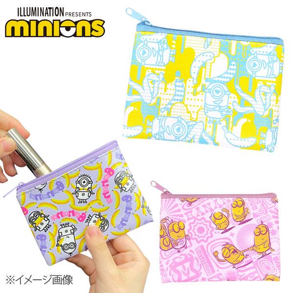 【商品詳細】小物などを入れるのにピッタリ！コンパクトサイズなのでバッグ等にも入れやすいよ♪【商品サイズ】約9×12cm【主な仕様】1ヶ1セット｜OPP袋入り｜材質：PU・ポリエステル【関連キーワード】ミニオンズ minions 映画 雑貨 ...