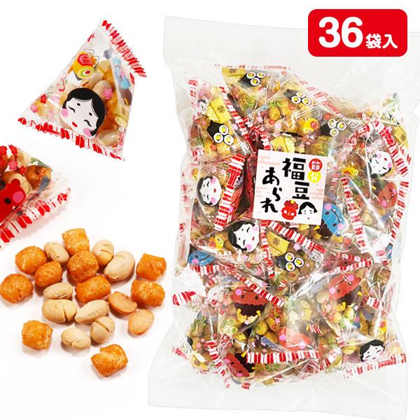 【商品詳細】節分豆としょうゆ味のあられが入った、節分のお菓子まきにピッタリなテトラあられです☆【商品サイズ】約32×24.5×5.6cm【主な仕様】1組1セット｜内容量：200g(約36袋)｜しょうゆあられ・節分豆入り｜賞味期限：製造日より...