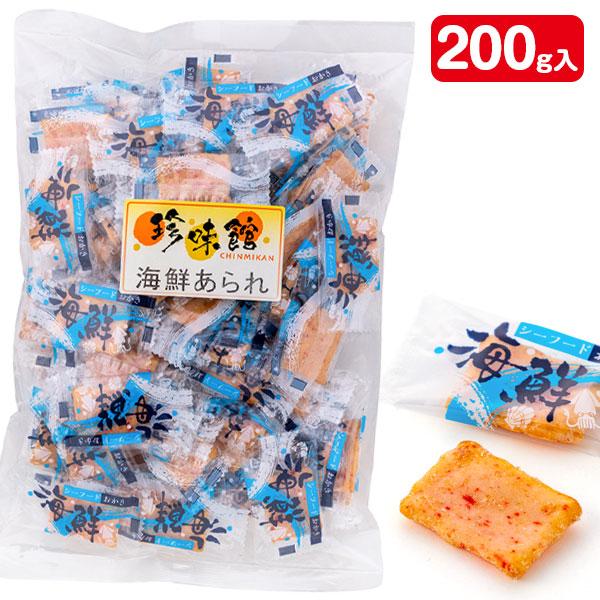 【商品詳細】国内産のもち米を100％使用！干しえびを生地に搗（つ）き込んだ、旨みたっぷりのおかきを、ホタテ・焼きイカ・焼きエビの風味豊かな海鮮テイストに仕上げました。たっぷり入った業務用なので、お祭りやイベント、休憩室のお茶菓子にもぴったり...