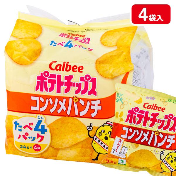 【商品詳細】みんなで食べよん！「たべよんパック」が登場！家族でのシェアやストックに便利な小袋アソートです。【商品サイズ】約18×18×16cm【主な仕様】1組1セット｜内容量：96g(24g×4袋)｜コンソメパンチ｜アレルギー物質：小麦・牛...
