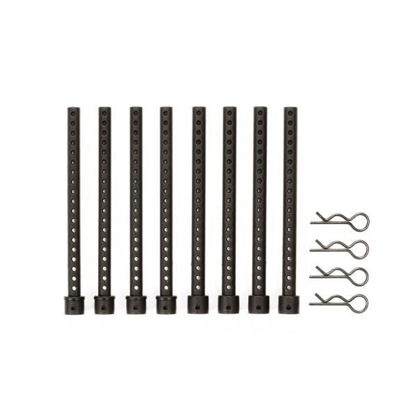 品番 : 54604  OP.1604商品名 : タミヤ ボディマウント エクステンションセット 基本スペック : φ5.5mm、φ6mmのボディマウントに対応するエクステンションを、各4本ずつセット対応ボディ : ボディ用汎用品※基本的に...