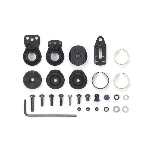 ※サーボは付属しておりません品番 : 54983  OP.1983商品名 : タミヤ アルミアジャスタブルサーボホーン基本スペック : ブラックアルマイト加工されたアルミ製サーボホーンに加えて、取り付け用ビスやスペーサーなどもセット対応シャ...