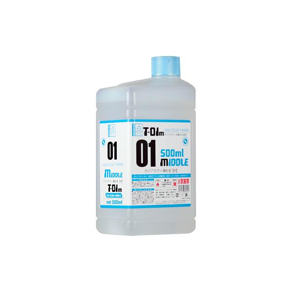 T-01M ガイアカラー薄め液【中】500ml品番：86071内容量：500ml500ml入りの中サイズボトルです。ガイアカラーをはじめ、溶剤系アクリル樹脂塗料（通称ラッカー系塗料）を薄めるための基本的な溶剤です。ガイアカラーを薄めるときに...
