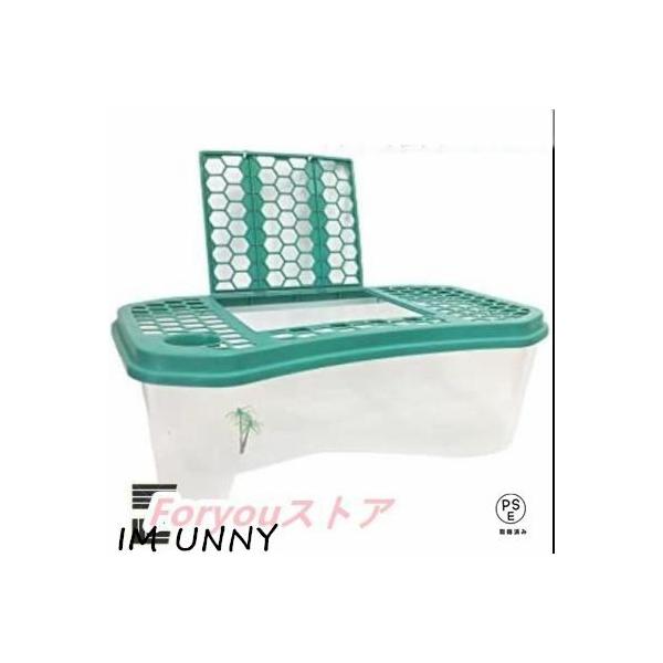 亀ちゃんの暮らしやすさを考えて作られた亀用ハウスです。素材には耐久性のあるプラスチックを使用し半透明なので中の様子が観察しやすくなっています。スイミングエリア・お食事エリア・休憩エリアと6つのエリアがあります。凹凸の付いた斜面で亀が上りやす...