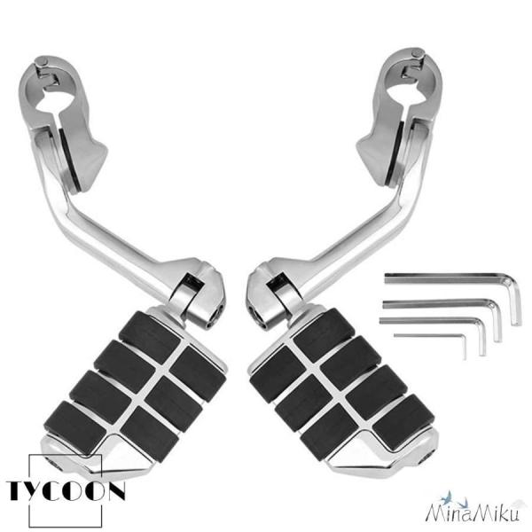 プレミアム構造 ：耐久性と腐食耐性に優れたアルミニウム素材で作られたフットペグは、長持ちするように設計されています。日常のライディングの厳しさに耐え、持続的なパフォーマンスを提供します。適合車種： 1-1/4 &amp;amp;#34;(3...