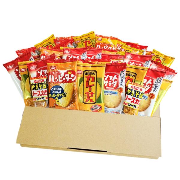 亀田製菓 ミニせんべい 【 4種30個 】 セットです。人気でお馴染みのお菓子4種類を詰め合わせました！様々な味がセットで入っているので、食べくらべも楽しめます。お出かけ用などに便利な個包装の食べきりミニサイズです。【 セット内容 】亀田製...