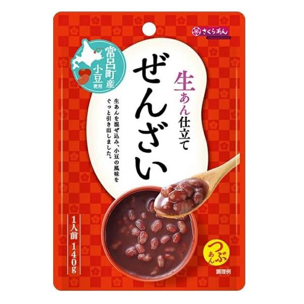 谷尾食糧工業 さくらあん 生あん仕立て ぜんざい です。生あん仕立て ぜんざい北海道常呂町産小豆を使用した生あんを混ぜ込み、小豆の風味を引き立て口当たりの良いぜんざいに仕上げました。【 作り方 】●お湯で温める場合袋のまま沸騰したお湯の中で...