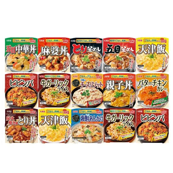 丸美屋ごはん付きどんぶり【 12食 】セットです。【丸美屋ごはん付きどんぶり】の中から12食がランダムに入ったアソートセットです。画像の商品一例以外の商品が入る場合があります。ランダムセットなので種類は選べません。（種類が重複する場合もあり...