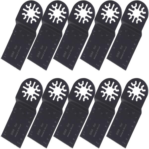 マルチツールの替刃互換品10点セットです。マキタ・日立・BOSCH等のカットソー・マルチツールにご使用いただけます。※BOSCHスターロック・リノベーターには取り付けできません■セット内容■・BIM 32mm×40mm ×10枚