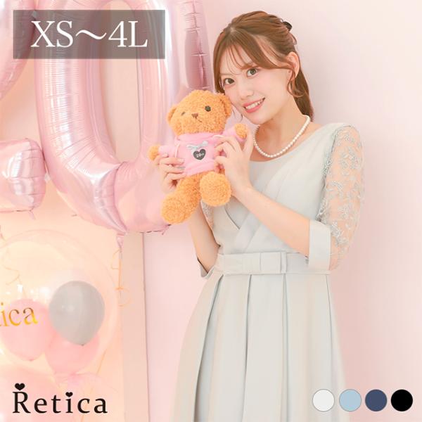 《 ポイント》艶やかな生地で高級感あふれるミモレ丈ドレス。シースルー袖に上品な小花柄をあしらい、細部までこだわったデザイン。胸元のクロスが上半身を美しく魅せてくれます♪《カラー》ダスティーブルー/ブラック/ネイビー/グレー《サイズ》XS/S...