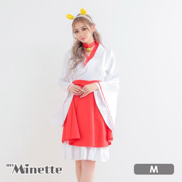 《 ポイント 》大きな鈴がついたチョーカーに、アニマルカチューシャで個性派巫女コスプレフェミニンなふんわり広がるスカートがかわいいハロウィンやイベント、注目間違いなしの和風コスプレ衣装《 注意事項 》・お使いのモニター環境により、色合いや光...