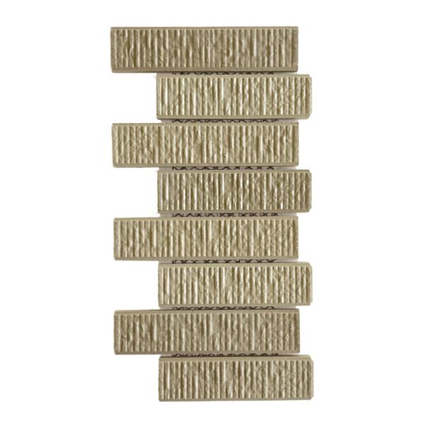 用途：屋外壁サイズ：151.5×303角ネット（（148.5・124）×34.8・8枚）／厚さ8mmブランド：LIXIL品番：HAL-C/GRA-S3販売単位：1ネット深みのある3種の面状タイプをそろえた、全面張りにお薦めのタイルです。※色...