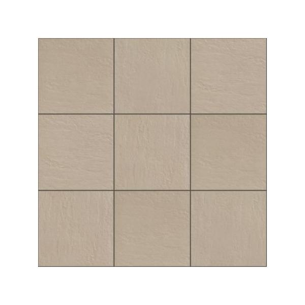 やわらかなライムストーンの質感を持ち、床タイル定番形状を揃えたパターン張りも可能なお値打ち感のある床タイルです。