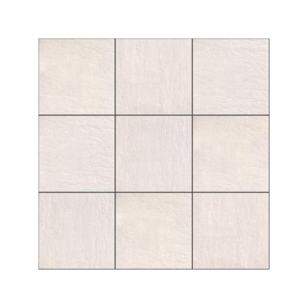 やわらかなライムストーンの質感を持ち、床タイル定番形状を揃えたパターン張りも可能なお値打ち感のある床タイルです。