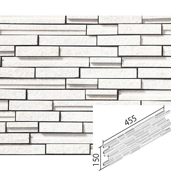 自然が生み出した複雑な色合いと、形状の凹凸が堂々とした外壁を演出します。